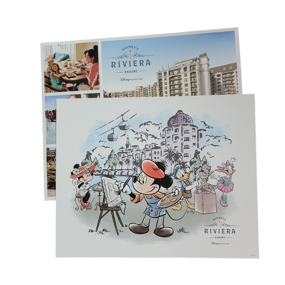 Disney | Art | New Disney Parks Dvc Riviera Resort Print With Sleeve ...